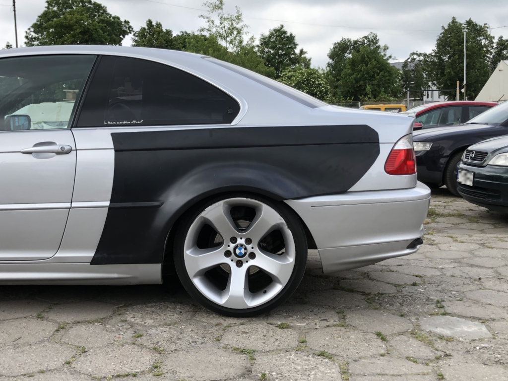 BMW E46 coupe cabrio REAR fender flares Short version Cheap shipping Auto Sport Plastic
